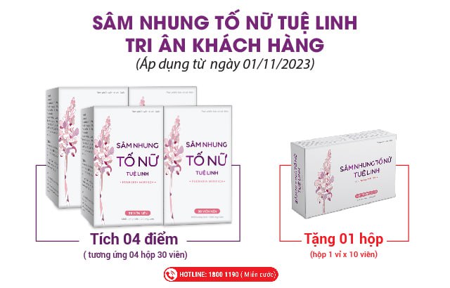 Sâm nhung tố nữ Tuệ Linh tri ân khách hàng thân thiết